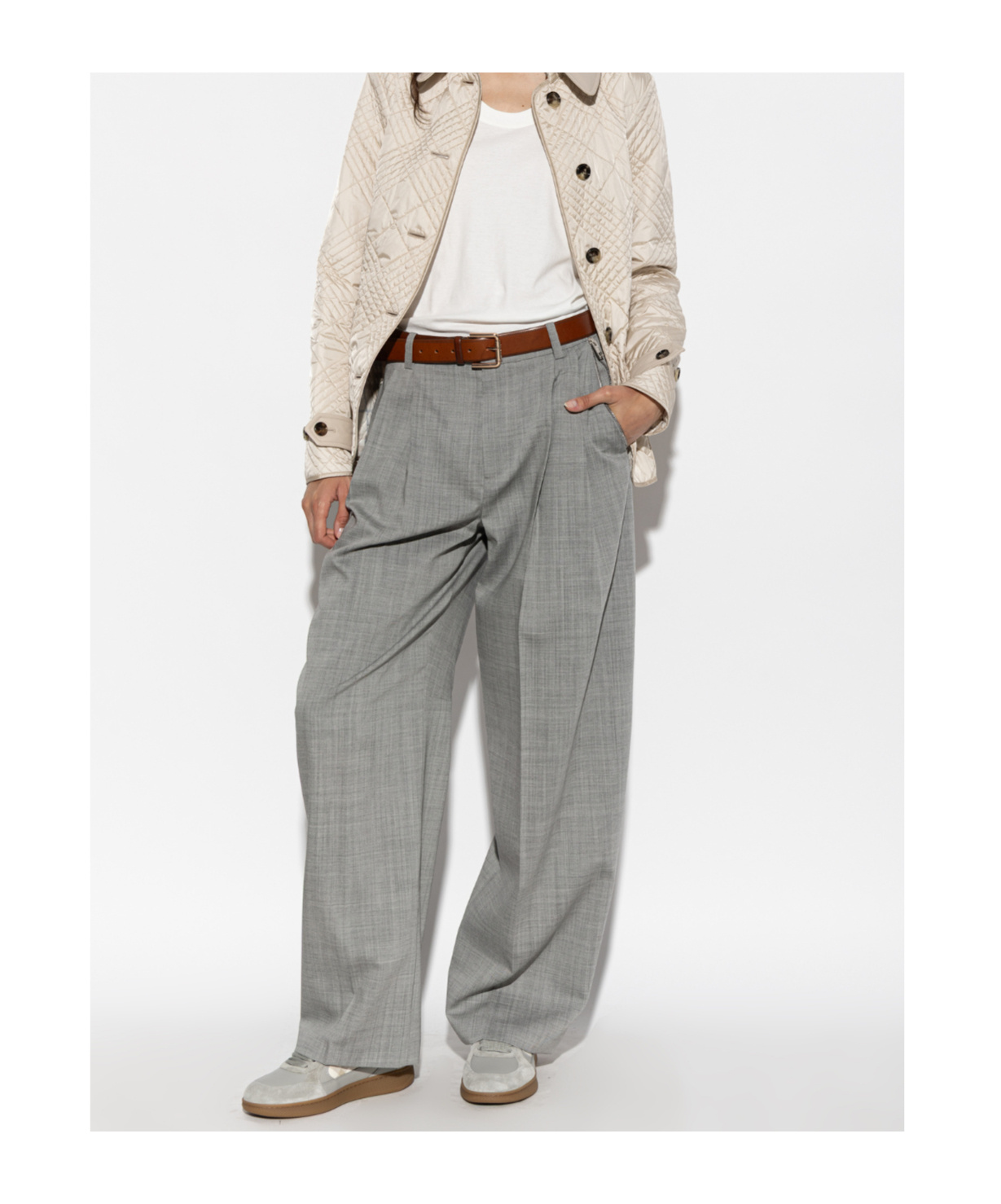 BURBERRY Burberry Checked Detailed Low-Top Sneakers